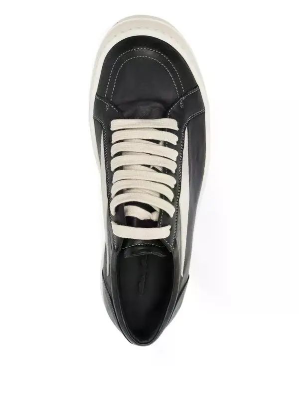 Rick Owens Low-top Leather Sneakers - Black