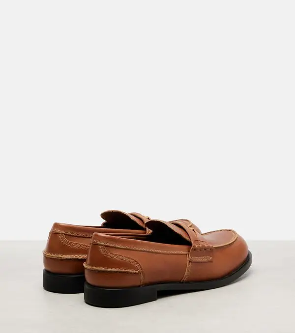 Miu Miu Leather Penny Loafers