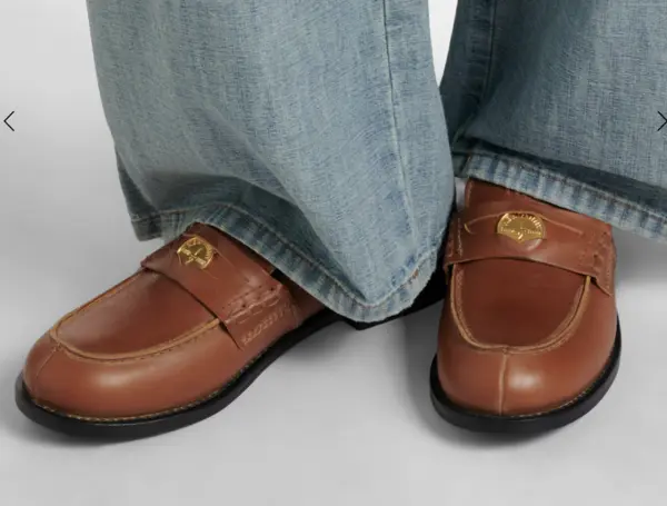 Miu Miu Leather Penny Loafers - Brown