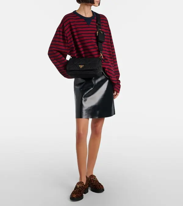 Prada Chocolate Leopard-print Calf Hair Loafers - Brown