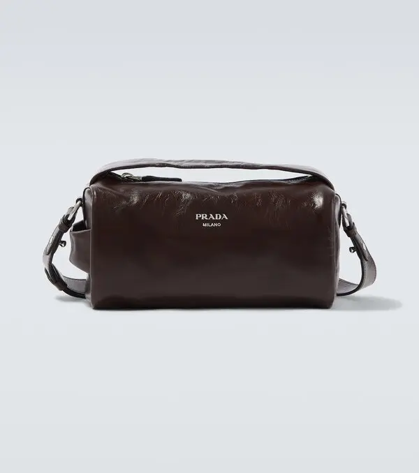Prada Leather Tote Bag - Espresso