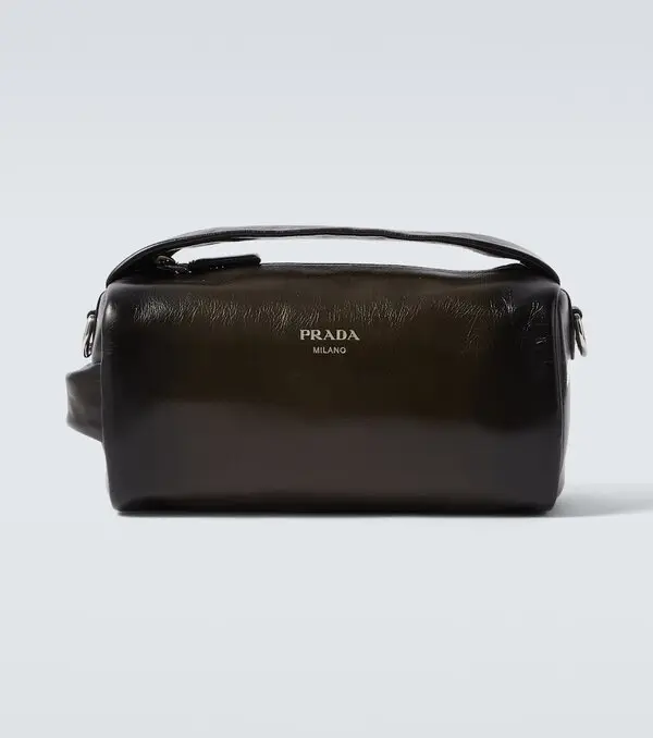 Prada Lamb Leather Tote Bag - Green