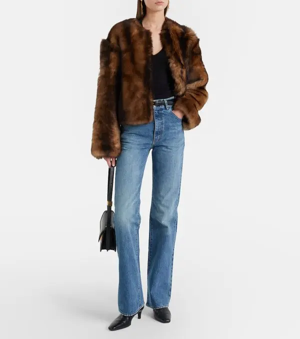 NILI LOTAN Elan Shearling Jacket - Brown
