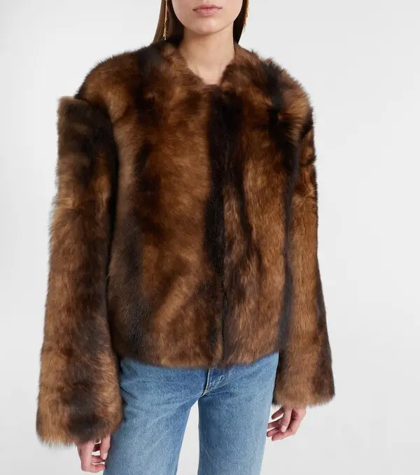 NILI LOTAN Elan Shearling Jacket - Brown