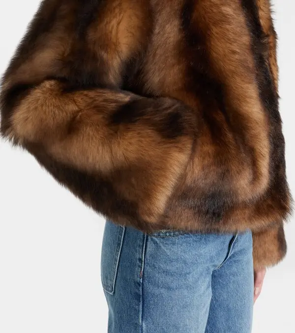 NILI LOTAN Elan Shearling Jacket - Brown