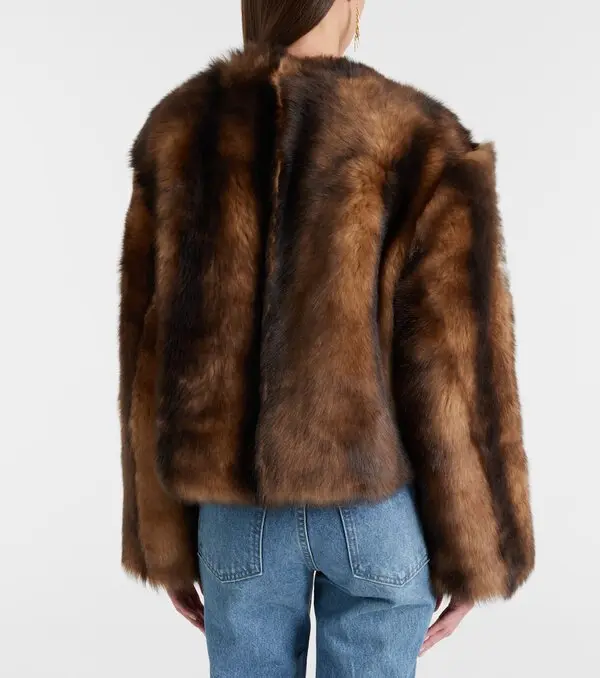 NILI LOTAN Elan Shearling Jacket - Brown