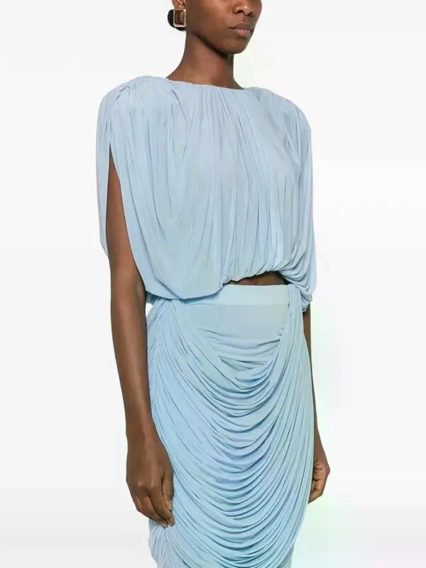 Magda Butrym Pleated Blouse - Blue