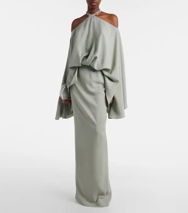 TALLER MARMO Cyclades Embellished Gown - Blue