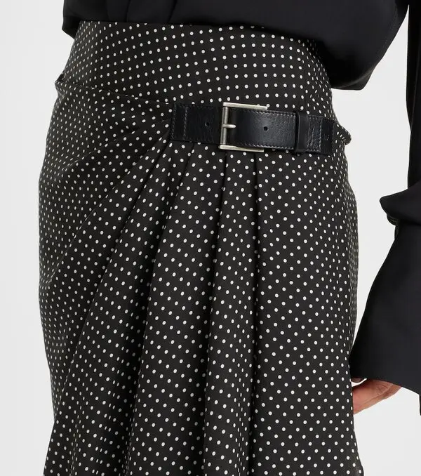 TOM FORD Polka-dot Silk Midi Skirt
