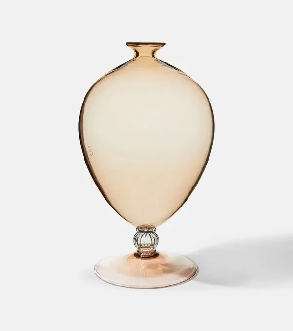 VENINI Veronese Murano Glass Vase Vittorio Zecchin - Beige