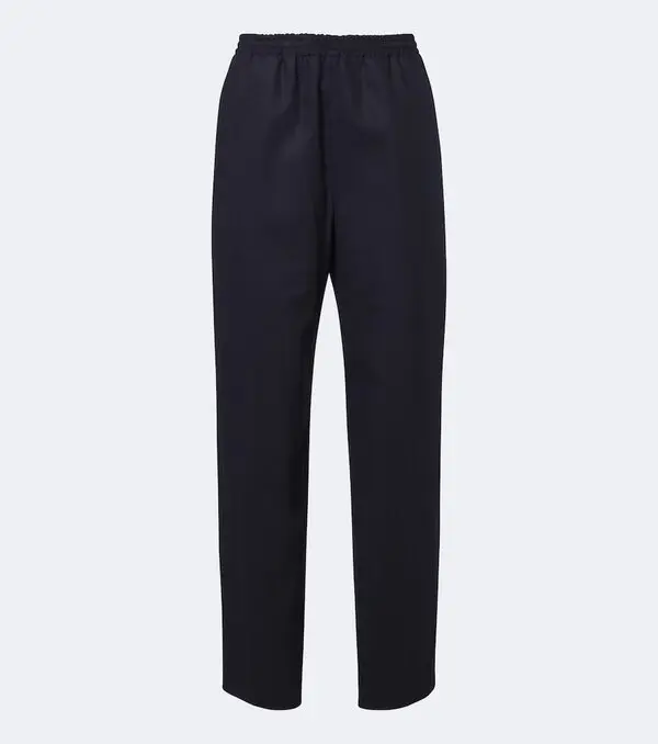 JIL SANDER Wool Wide-leg Pants - Blue