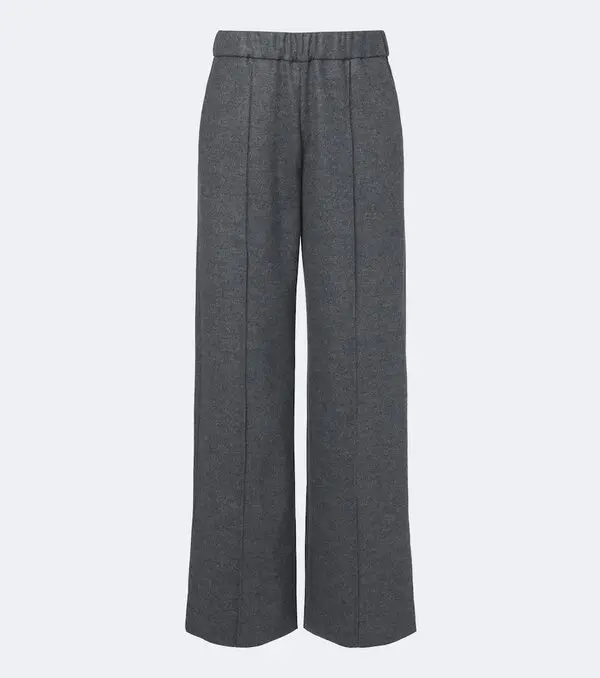 JIL SANDER Wool Wide-leg Pants - Grey