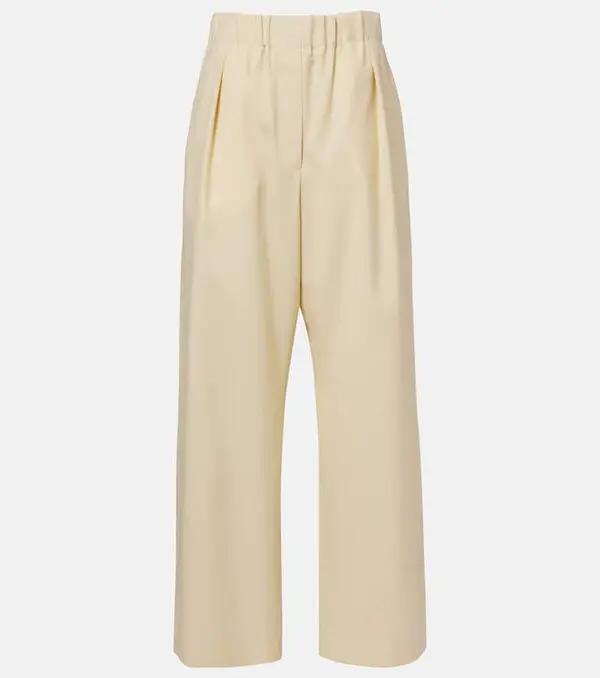 JIL SANDER Wool Wide-leg Trousers