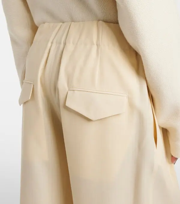 JIL SANDER Wool Wide-leg Trousers