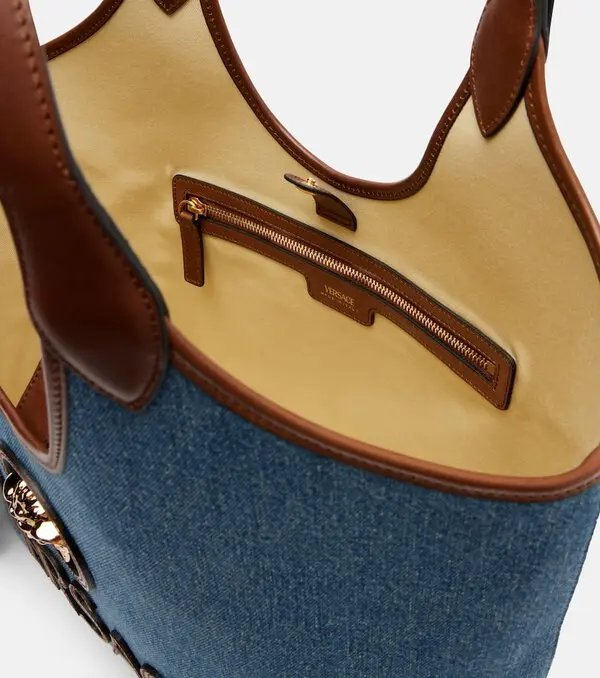 Versace La Medusa Denim Tote Bag - Blue