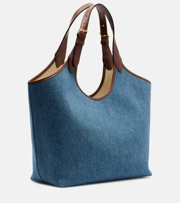 Versace La Medusa Denim Tote Bag - Blue