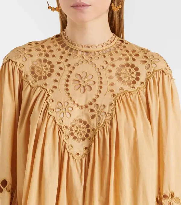 Zimmermann Awaken Broderie Anglaise Cotton Blouse