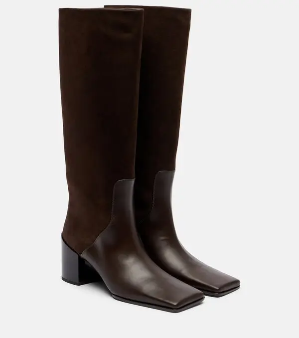 Alaïa 55 Leather Knee-high Boots - Brown
