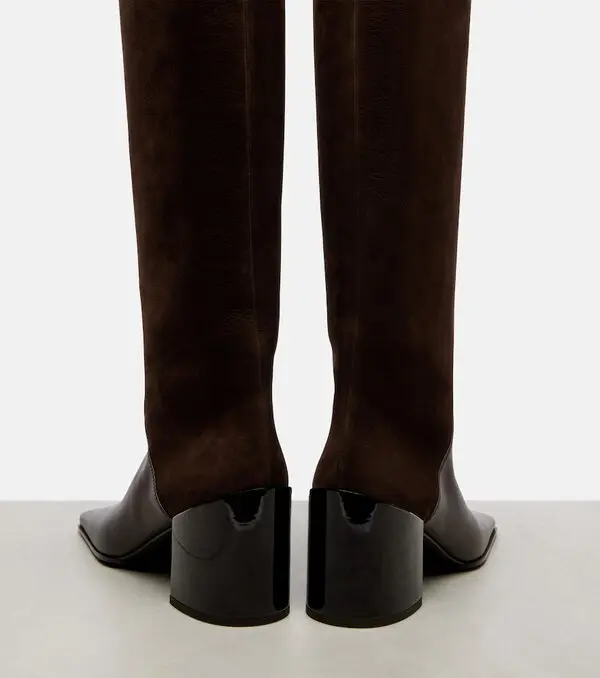 Alaïa 55 Leather Knee-high Boots - Brown