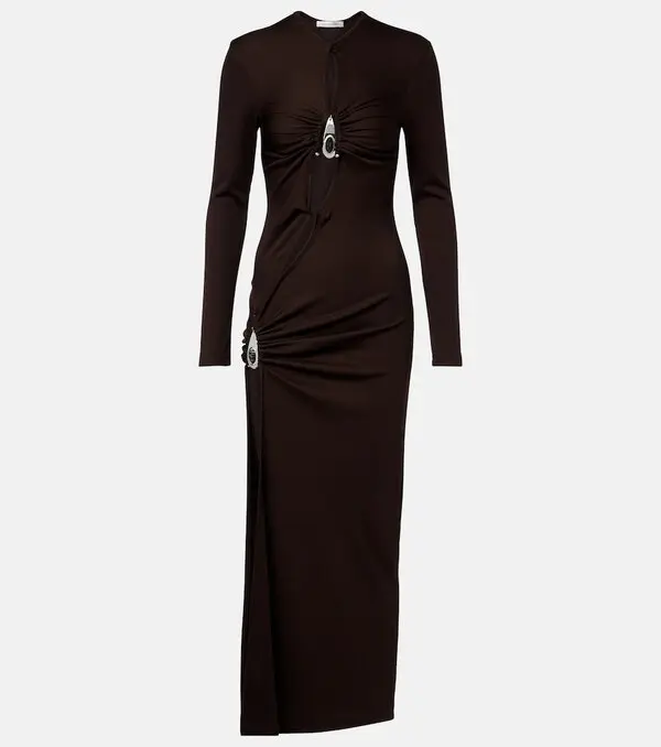 Christopher Esber Cutout Ribbed-knit Midi Dress