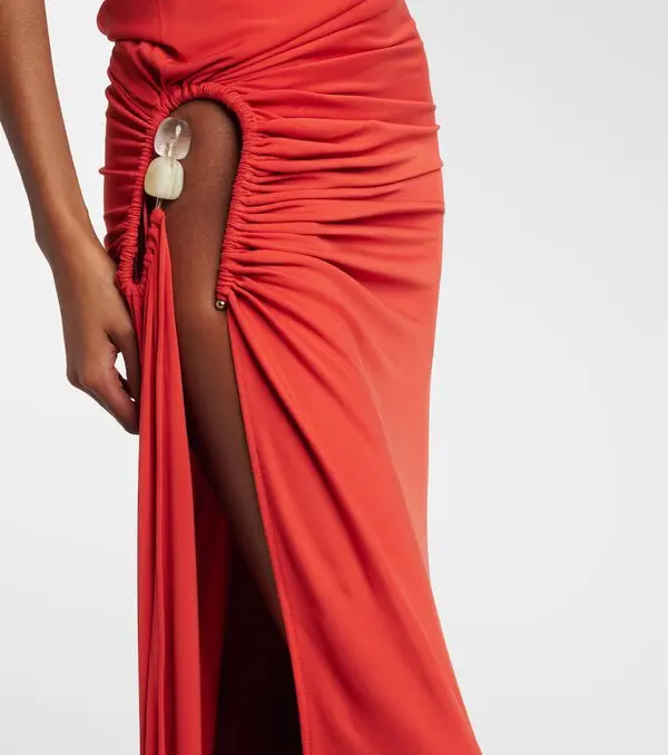 Christopher Esber Cutout Draped One-shoulder Gown