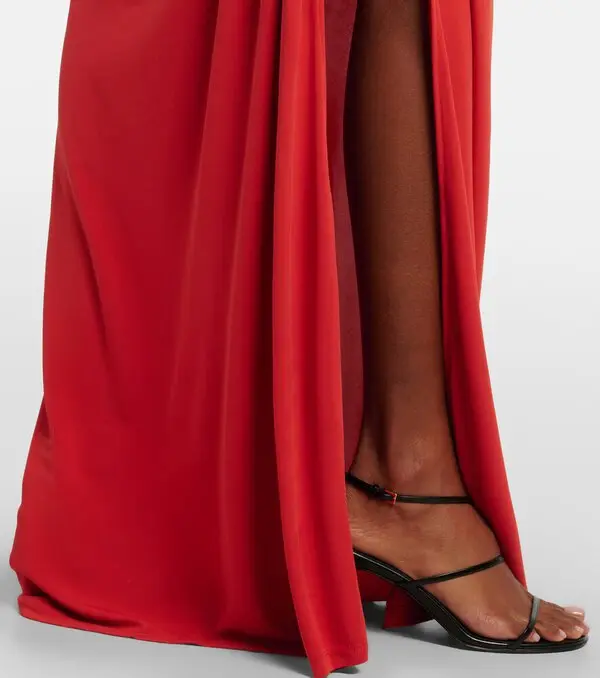 Christopher Esber Cutout Draped One-shoulder Gown - Orange