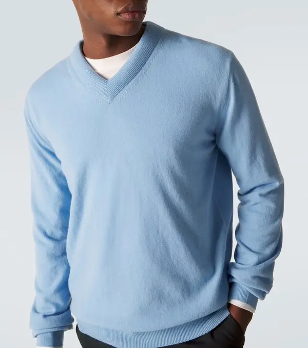 JIL SANDER Ribbed Wool Crewneck Sweater - Blue