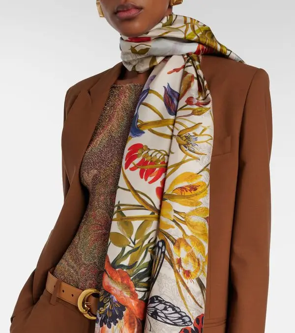 Etro Floral Silk Scarf - Multicoloured