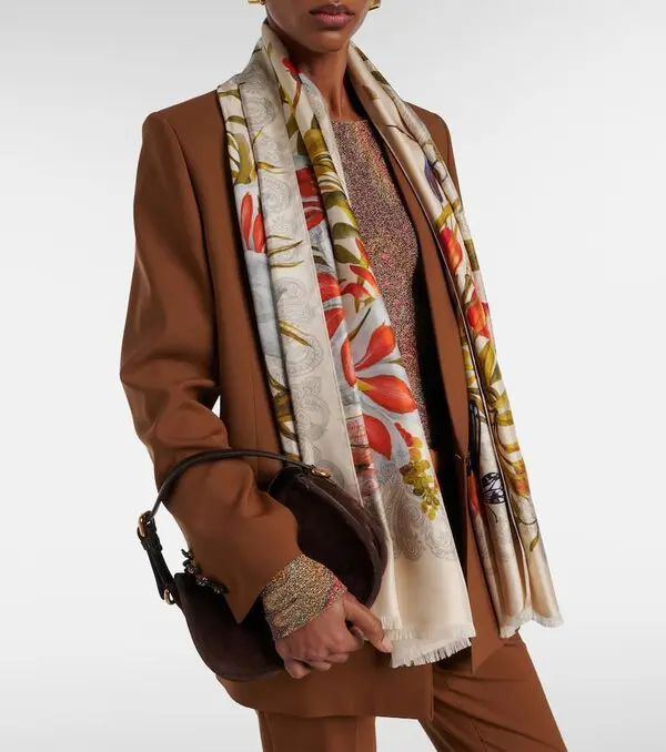 Etro Floral Silk Scarf - Multicoloured