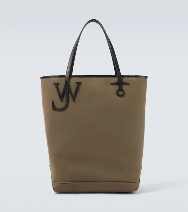 JW Anderson Anchor Tall Canvas Tote Bag - Green