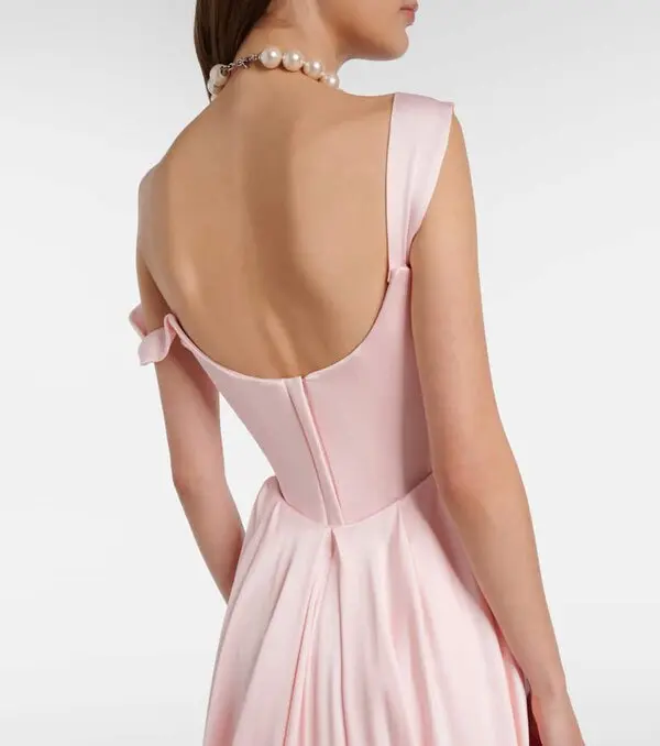 VIVIENNE WESTWOOD Nova Grace Draped Asymmetric Gown - Pink