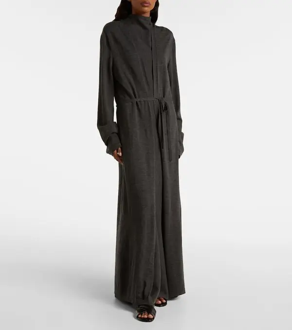 Khaite Alek Wool Wrap Cardigan - Grey