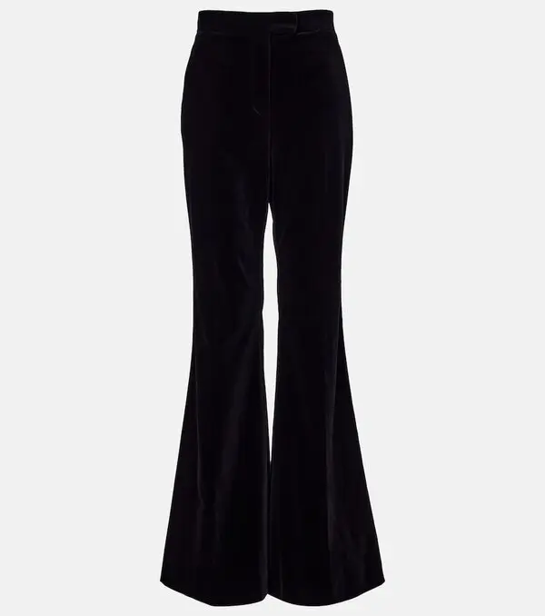 Valentino Garavani Cotton Velvet Flared Pants