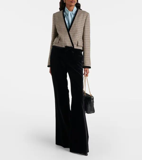 Valentino Garavani Cotton Velvet Flared Pants
