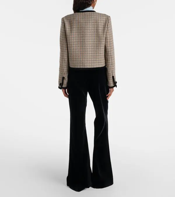 Valentino Garavani Cotton Velvet Flared Pants