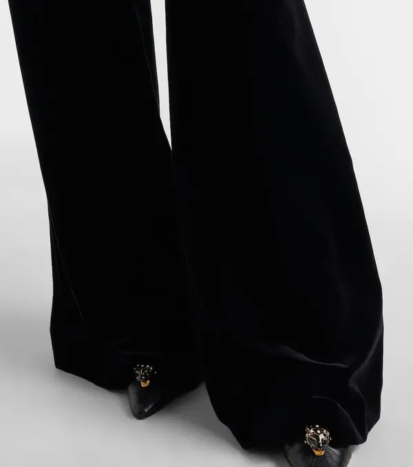 Valentino Garavani Cotton Velvet Flared Pants