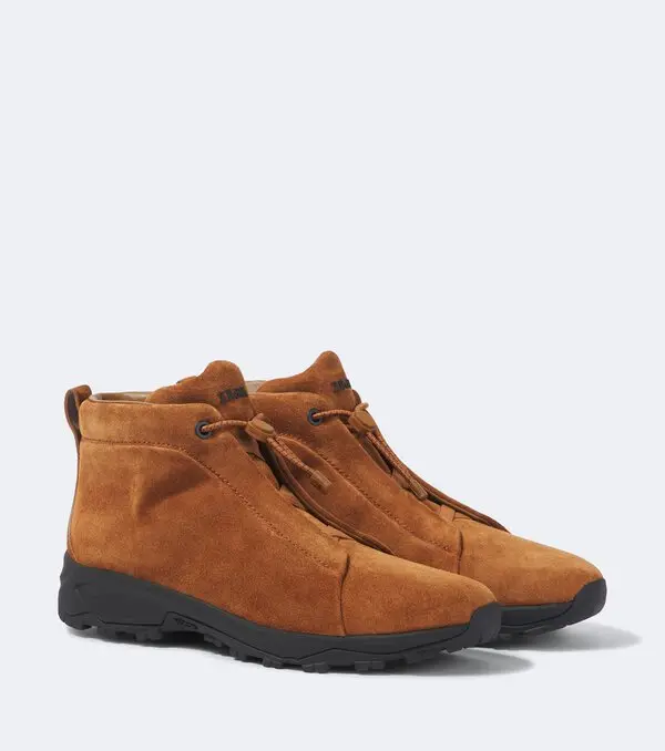 Zegna Triple Stitch Vetta Sneakers - Brown