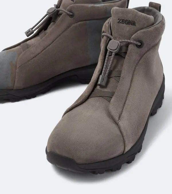 Zegna Triple Stitch Vetta Sneakers - Grey