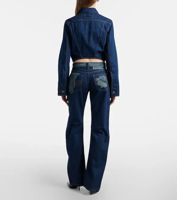 JEAN PAUL GAULTIER Printed Mid-rise Straight Jeans