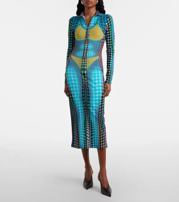 JEAN PAUL GAULTIER Printed Midi Dress
