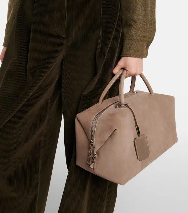 Max Mara Holdall Medium Suede Tote Bag