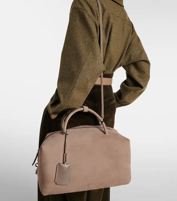 Max Mara Holdall Medium Suede Tote Bag
