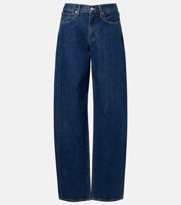SLVRLAKE Tess Long Low-rise Barrel-leg Jeans - Blue