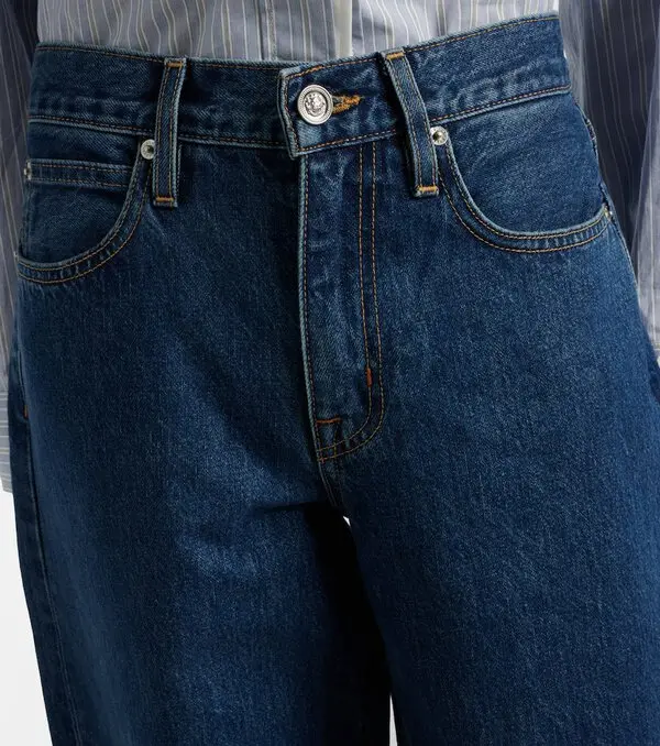 SLVRLAKE Tess Long Low-rise Barrel-leg Jeans - Blue