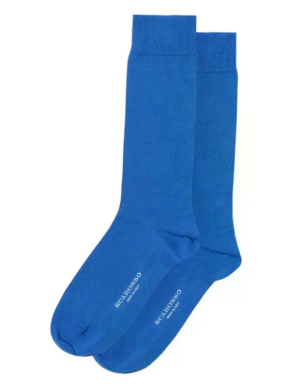 SCAROSSO Printed Socks - Blue