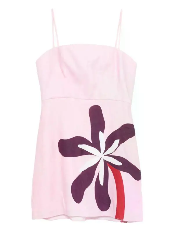CALA DE LA CRUZ Roma Floral Mini Dress - Pink