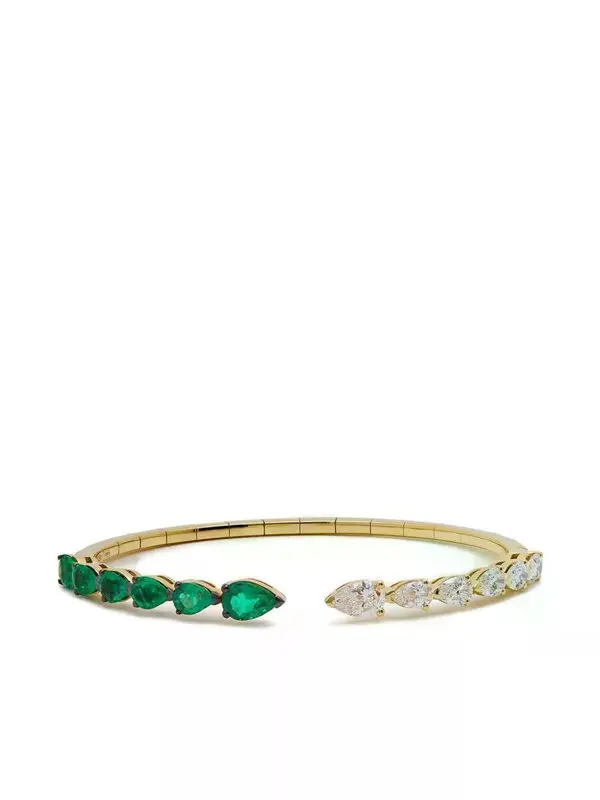 JEWELS AFICIONADO 18k Yellow Diamond, And Emerald Bracelet - Gold