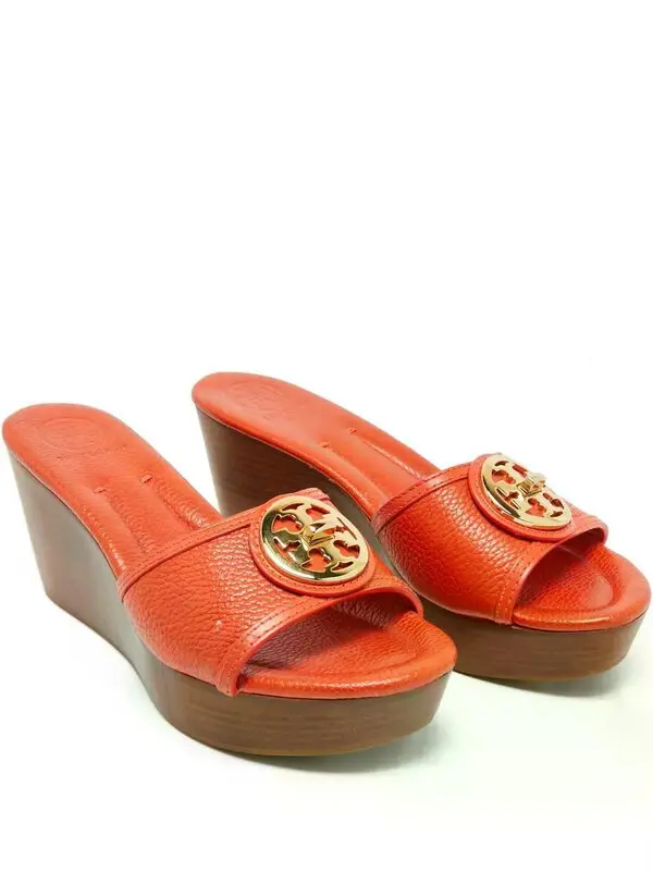 Tory Burch Leather Wedge Sandals