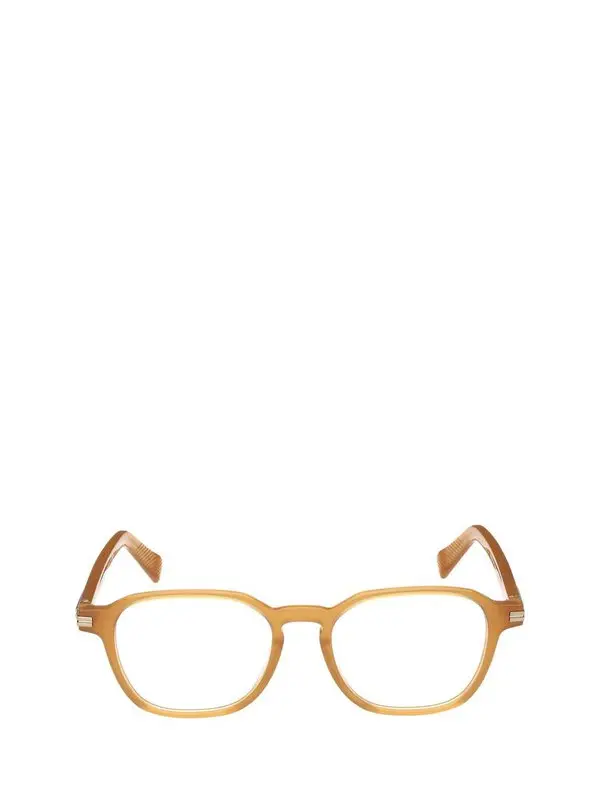 Zegna Squarish Eyeglasses - Shiny Light Brown