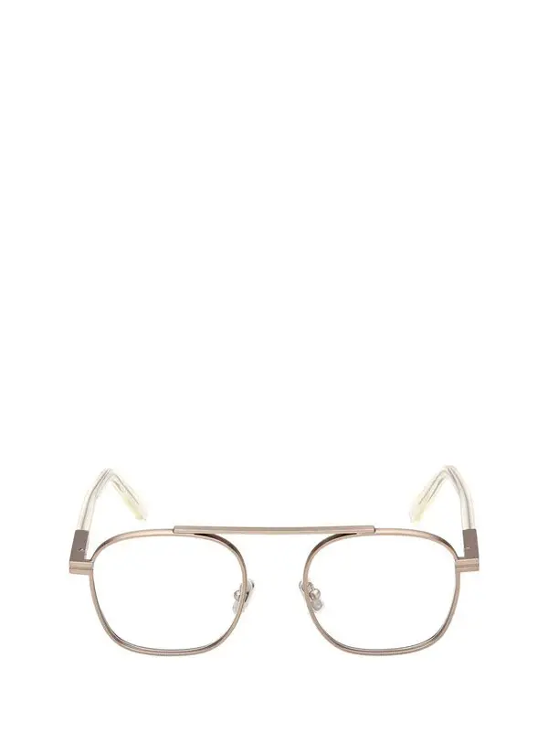 Zegna Rounded Eyeglasses - Matte Light Bronze